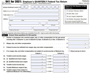 2-How to Fill out IRS Form 941 for 2021 – Nina's Soap