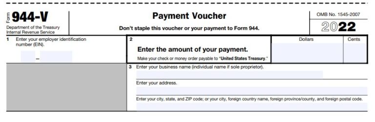 How to Fill out IRS Form 944 for 2022 Employer’s Annual Federal Tax ...