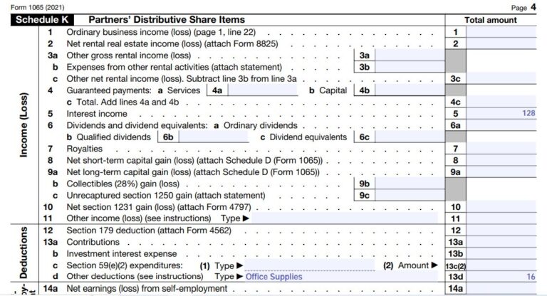 How to fill out IRS Form 1065 and Schedule K-1 for 2022 – Nina's Soap