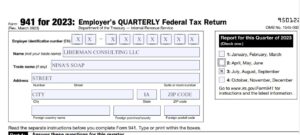 How do I fill out form 941 if I have no employees 2023 Q3 – Nina's Soap