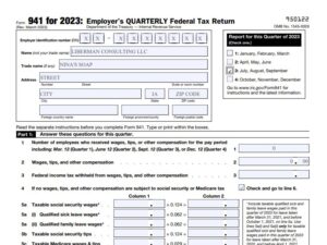 How do I fill out form 941 if I have no employees 2023 Q3 – Nina's Soap